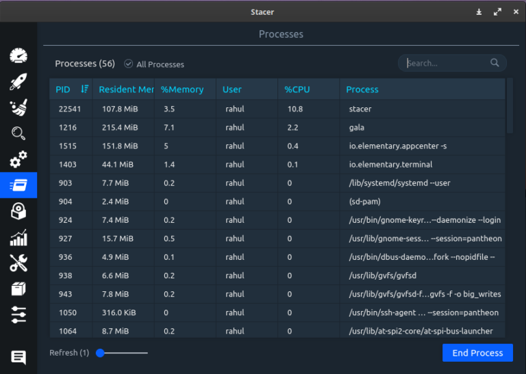 Install Stacer to Monitor and Optimize Linux System - TechSphinx